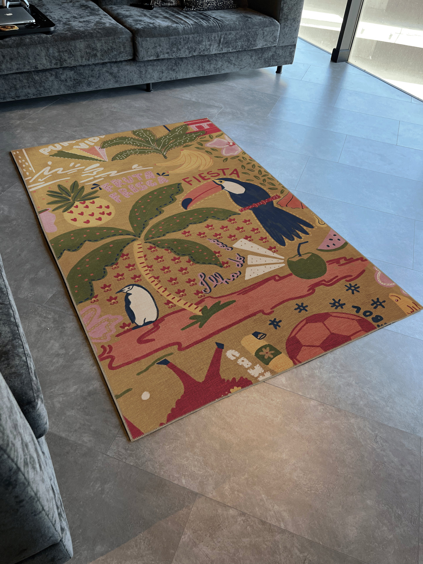 Bloomsbury Market Multi-Colored Tropical Forest-Themed Parrot Patterned ...