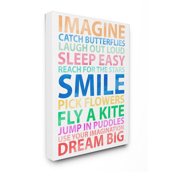 Viv + Rae Art sur toile Gupton Imagine, Smile, Dream Big - Wayfair Canada