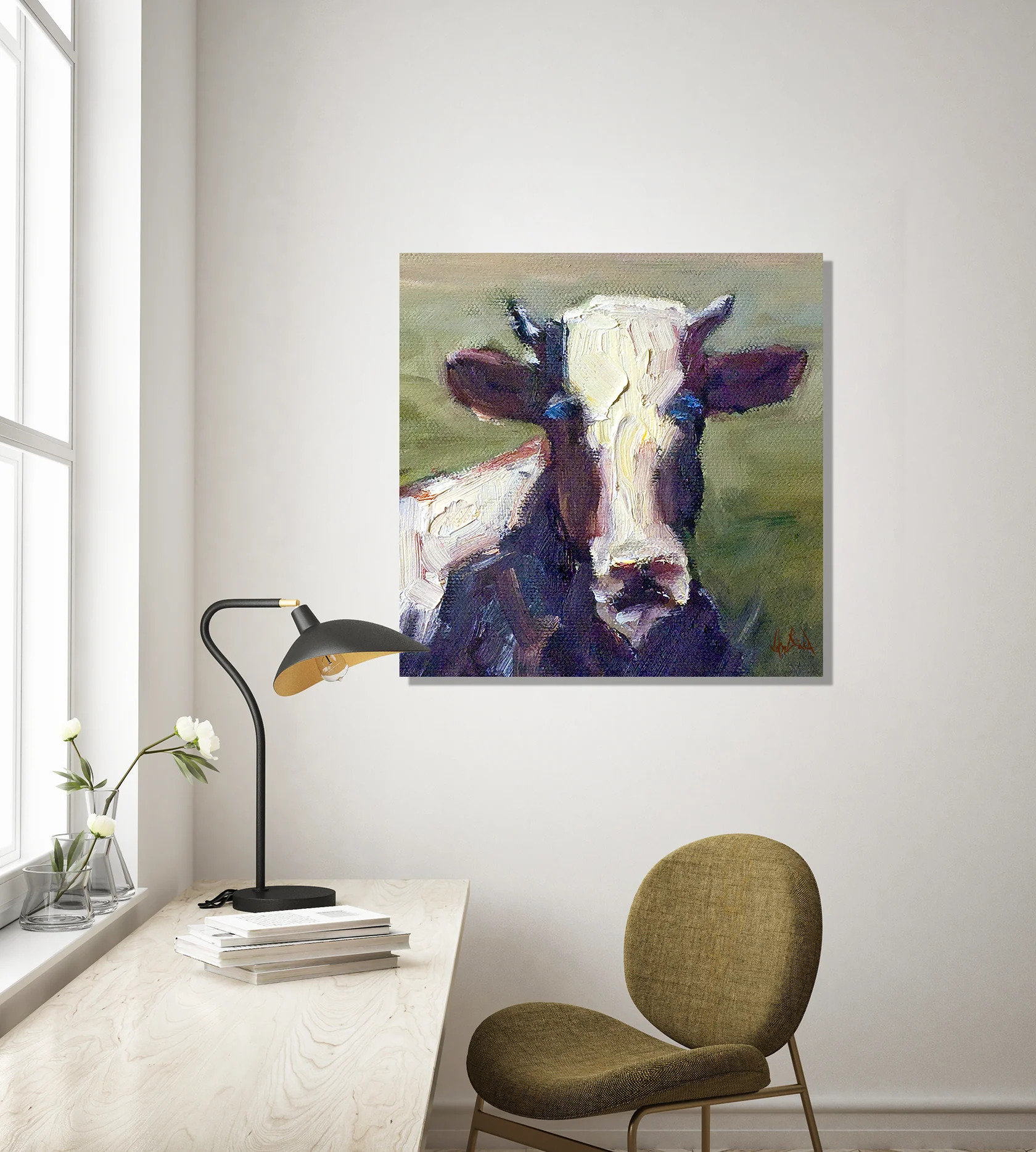 August Grove® Moo Moo II by John Beard - Unframed Print | Wayfair