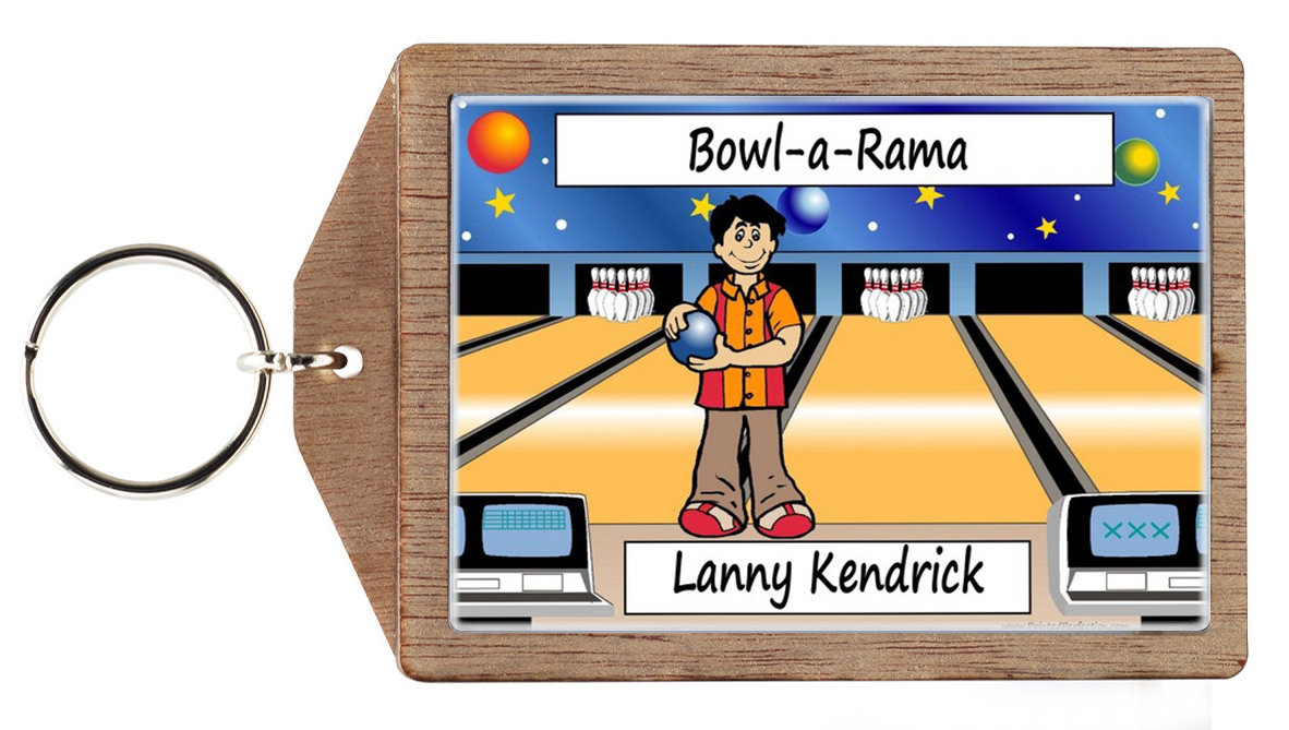 Printed Perfection Personalized Bowling - Male Key Chain | Wayfair