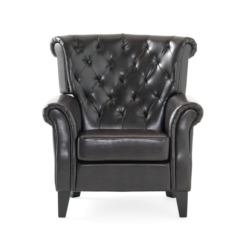 Charlton Home® Trumann Faux Leather Club Chair & Reviews | Wayfair