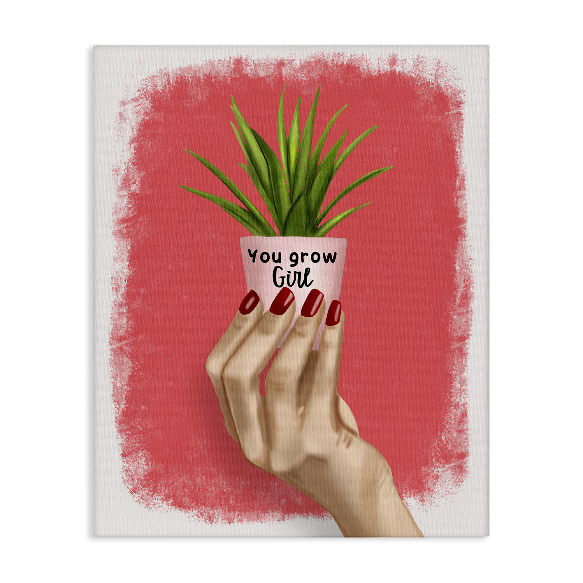 Latitude Run® You Go Girl Plant Canvas Wall Art by Saba Rauf | Wayfair