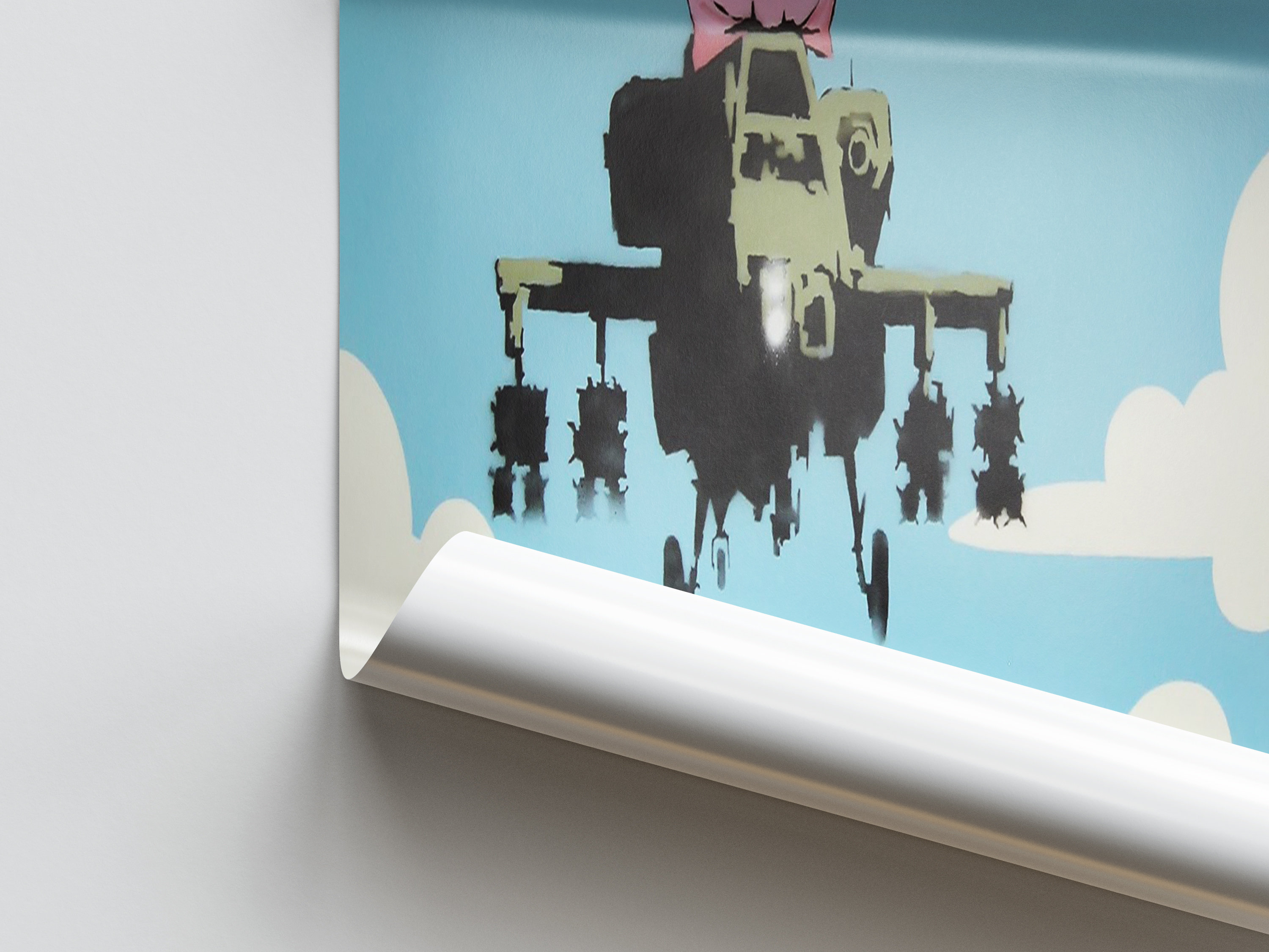 Mason & Marbles Banksy Helicopter, Banksy Helicopter Wall Art, Street ...