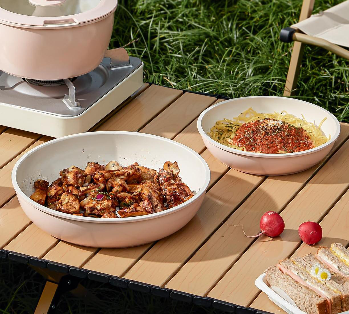 COEN Non-Toxic Ceramic Cookware Set with Removable Handles | Wayfair