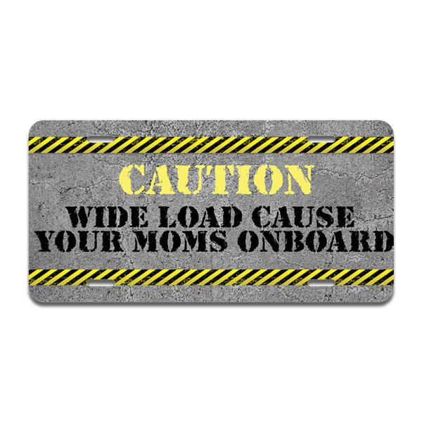 SignMission Wide Load Aluminum Licence Plate| Licence Plate 12" X 6 ...