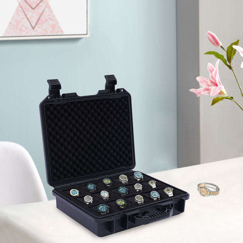 Rebrilliant 15-slot Waterproof Watch Box | Wayfair
