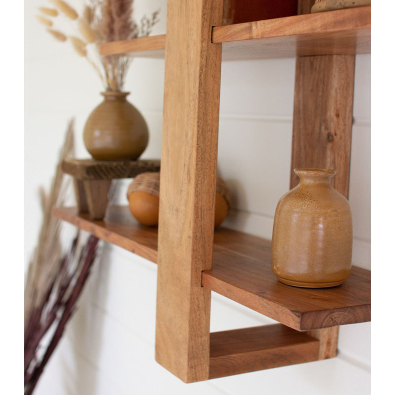 Joss & Main Marblewood 3 Piece Acacia Solid Wood Tiered Shelf with ...