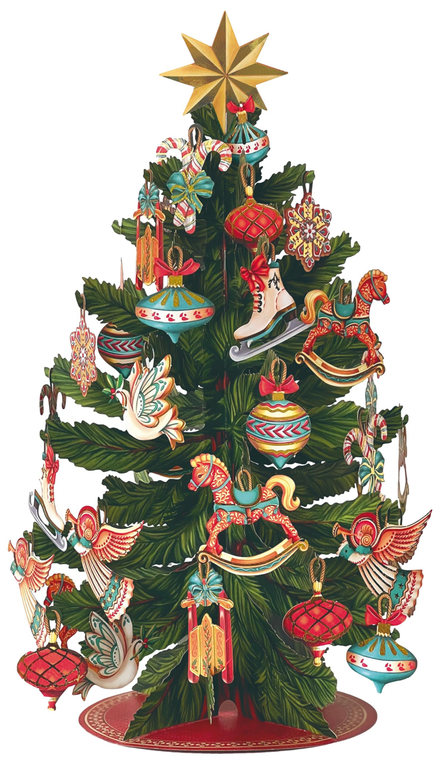 The Holiday Aisle® 3D Popup Christmas Tree Greeting Card | Wayfair