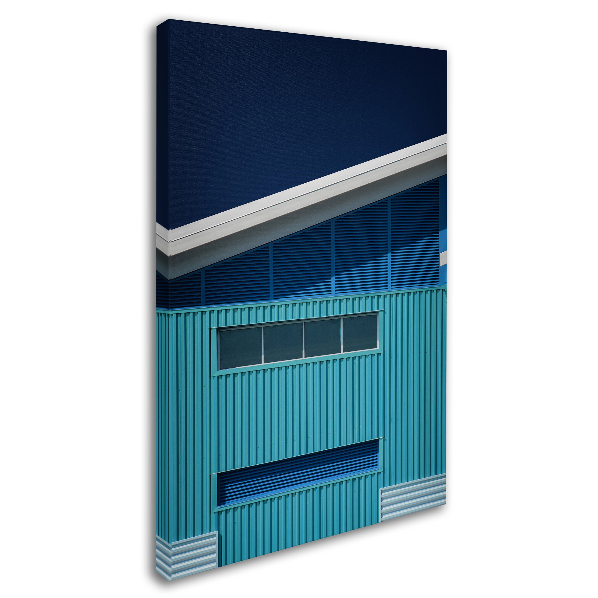 Trademark Fine Art 'Blue White Blue White' Graphic Art Print on Wrapped ...