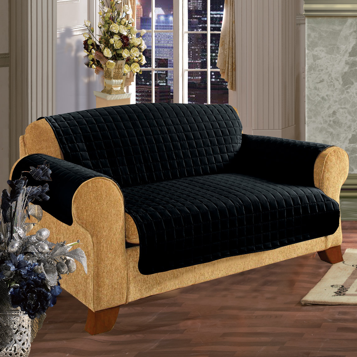 ELEGANT COMFORT Furniture Protector Microfiber Loveseat Slipcover | Wayfair