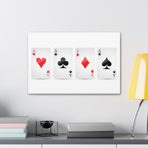 Happy Larry Ace Card Suit Playing Card Canvas Wall Art | Wayfair.co.uk