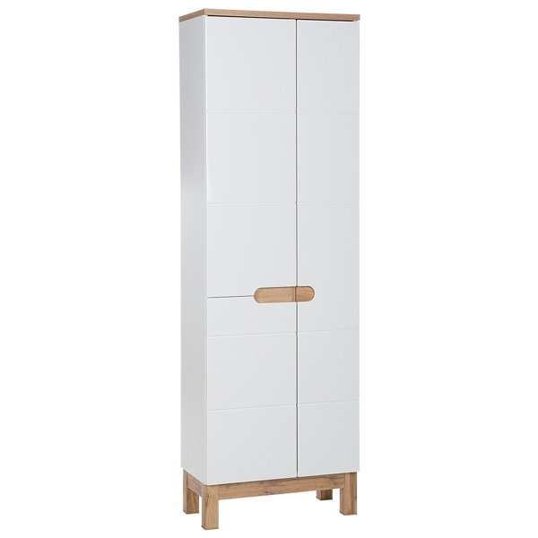 Ebern Designs Eleodor Partly Solid Wood Free -standing Bathroom Storage ...