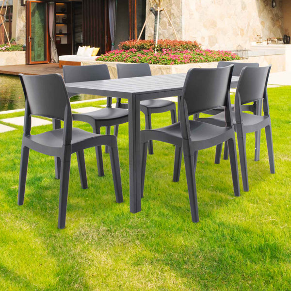 George Oliver Garden Furniture Set with table Giano and 6 chairs Klik ...