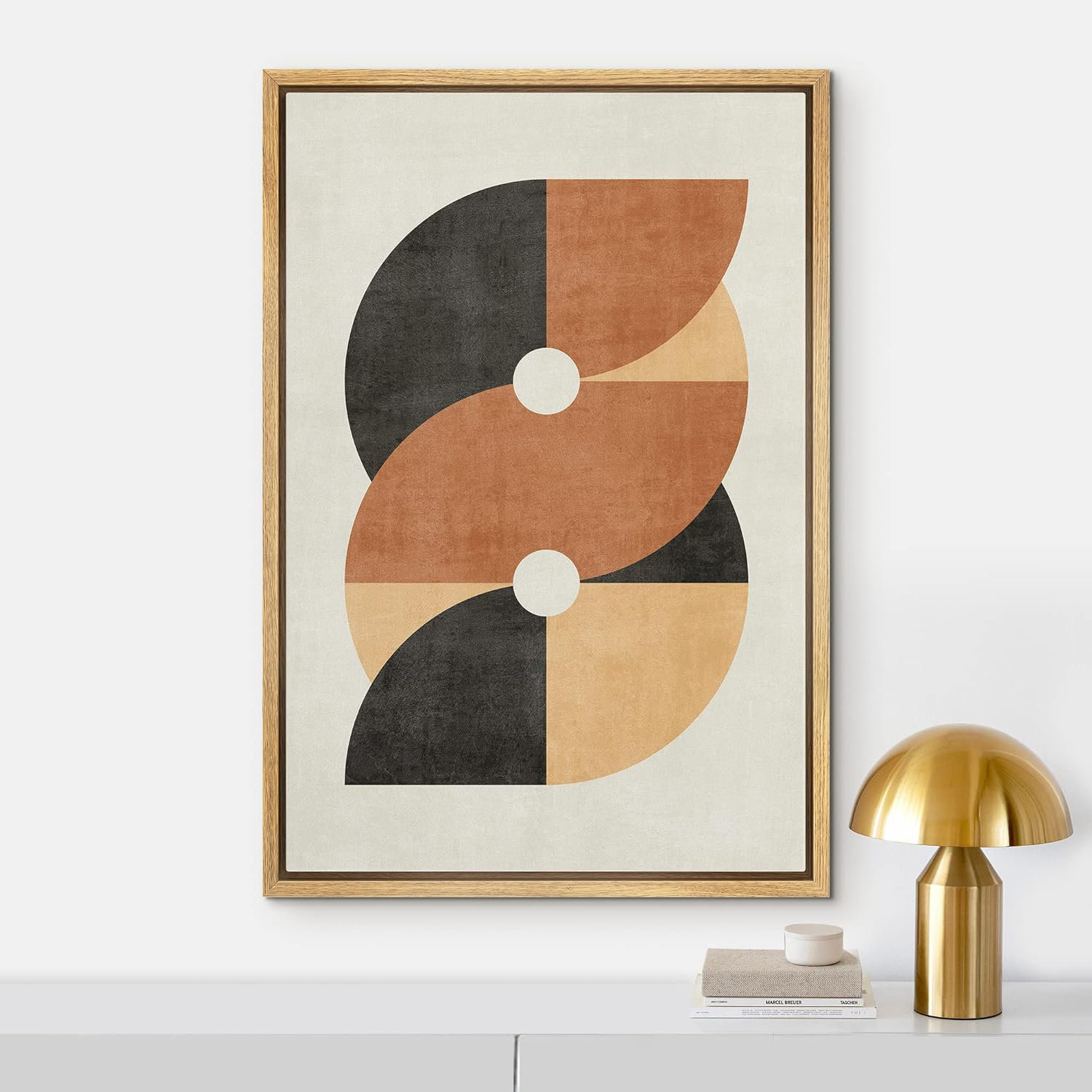 IDEA4WALL Mid Century Shape Mid-Century Brown Polygons Abstract ...