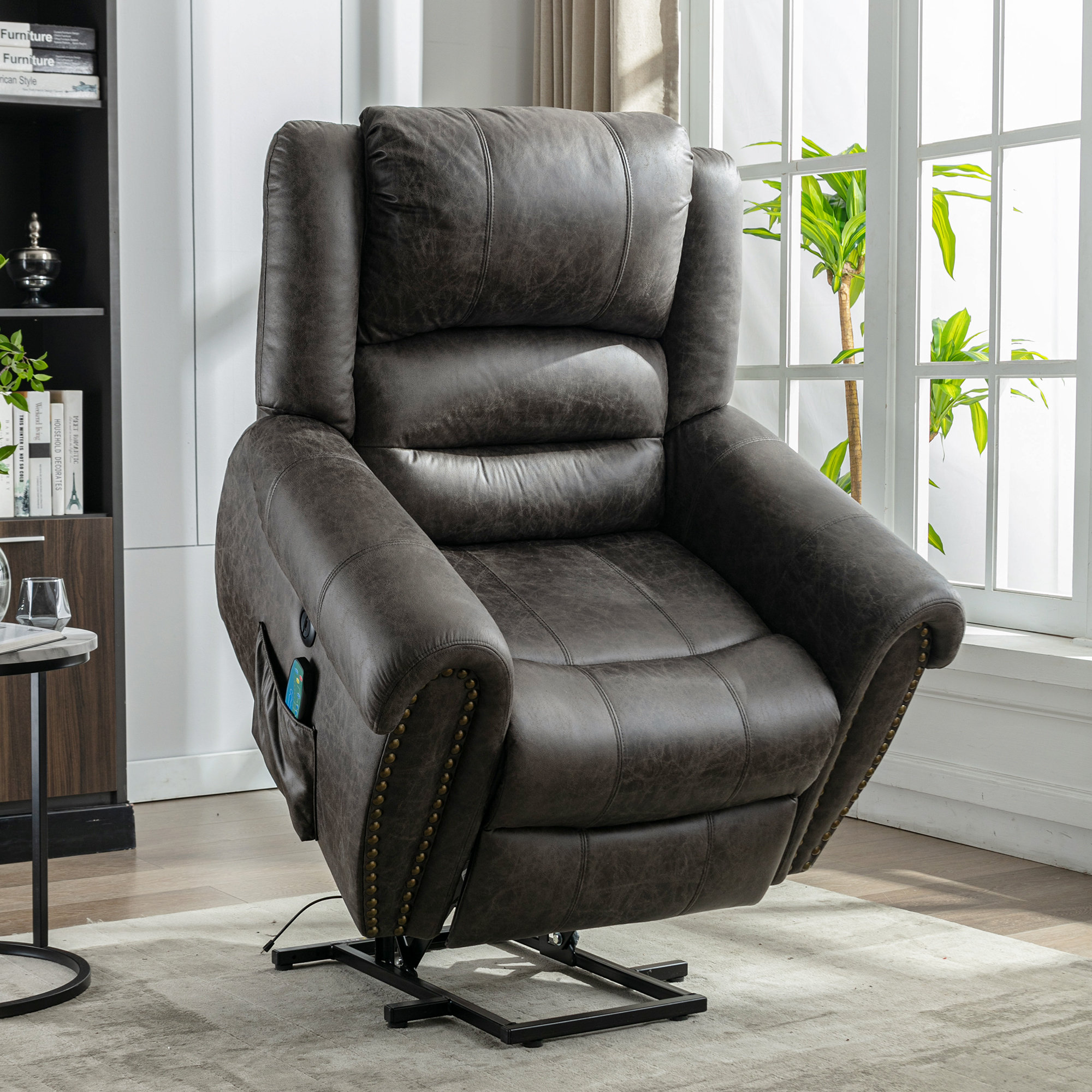 Lark Manor Power Lift Recliner Chair with Massage, Heat, and USB Port ...