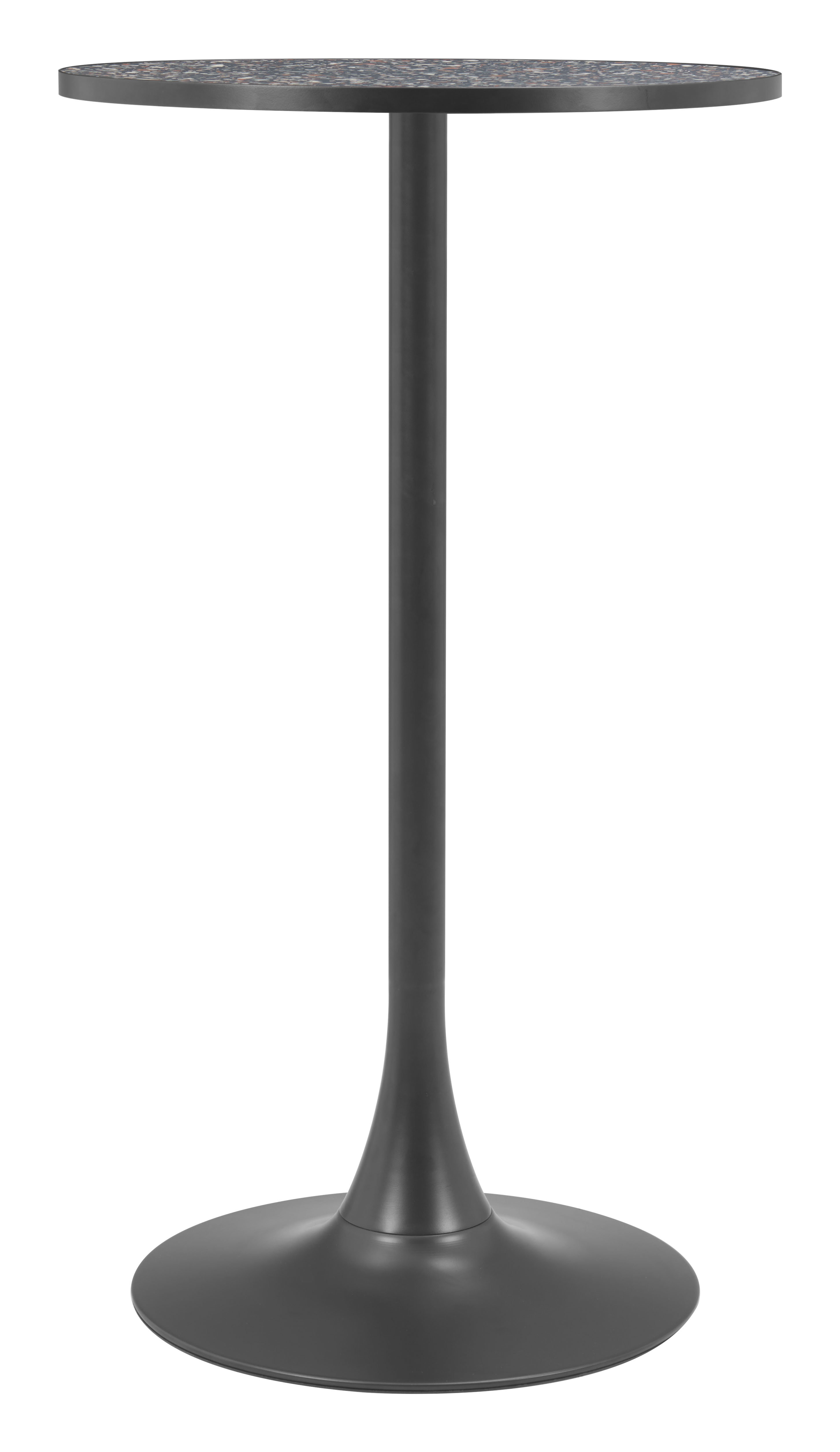 Ivy Bronx Modern Black Bar Table With Steel Frame And MDF Top – Bite ...