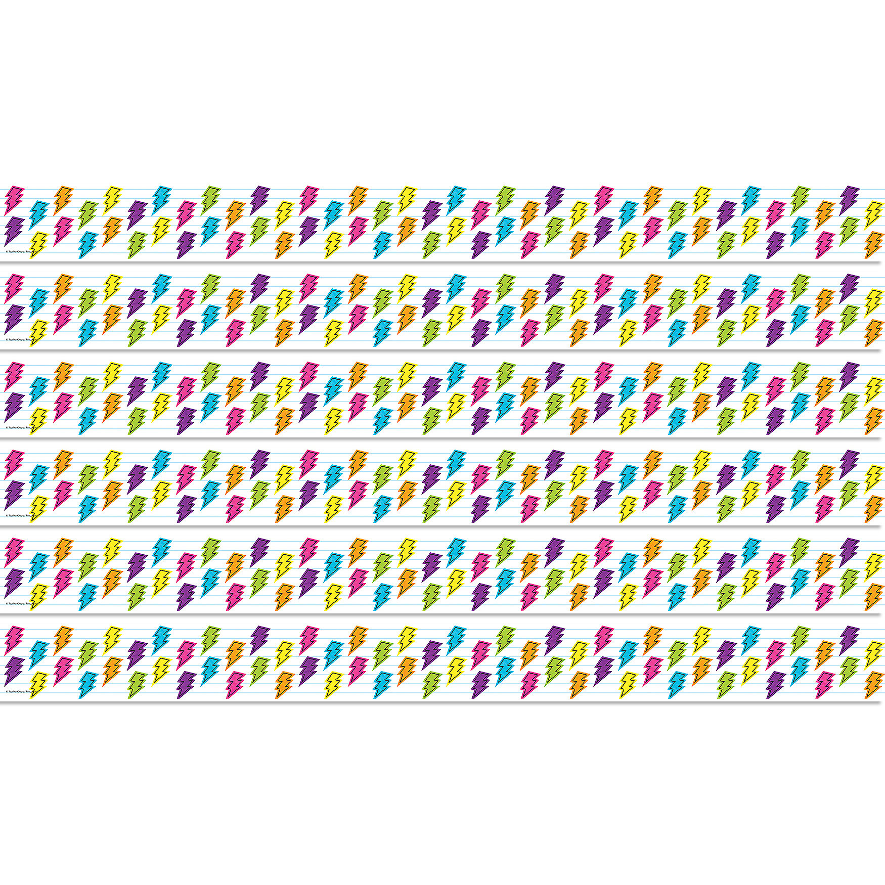 Teacher Created Resources Brights 4Ever Lightning Bolts Straight Border ...