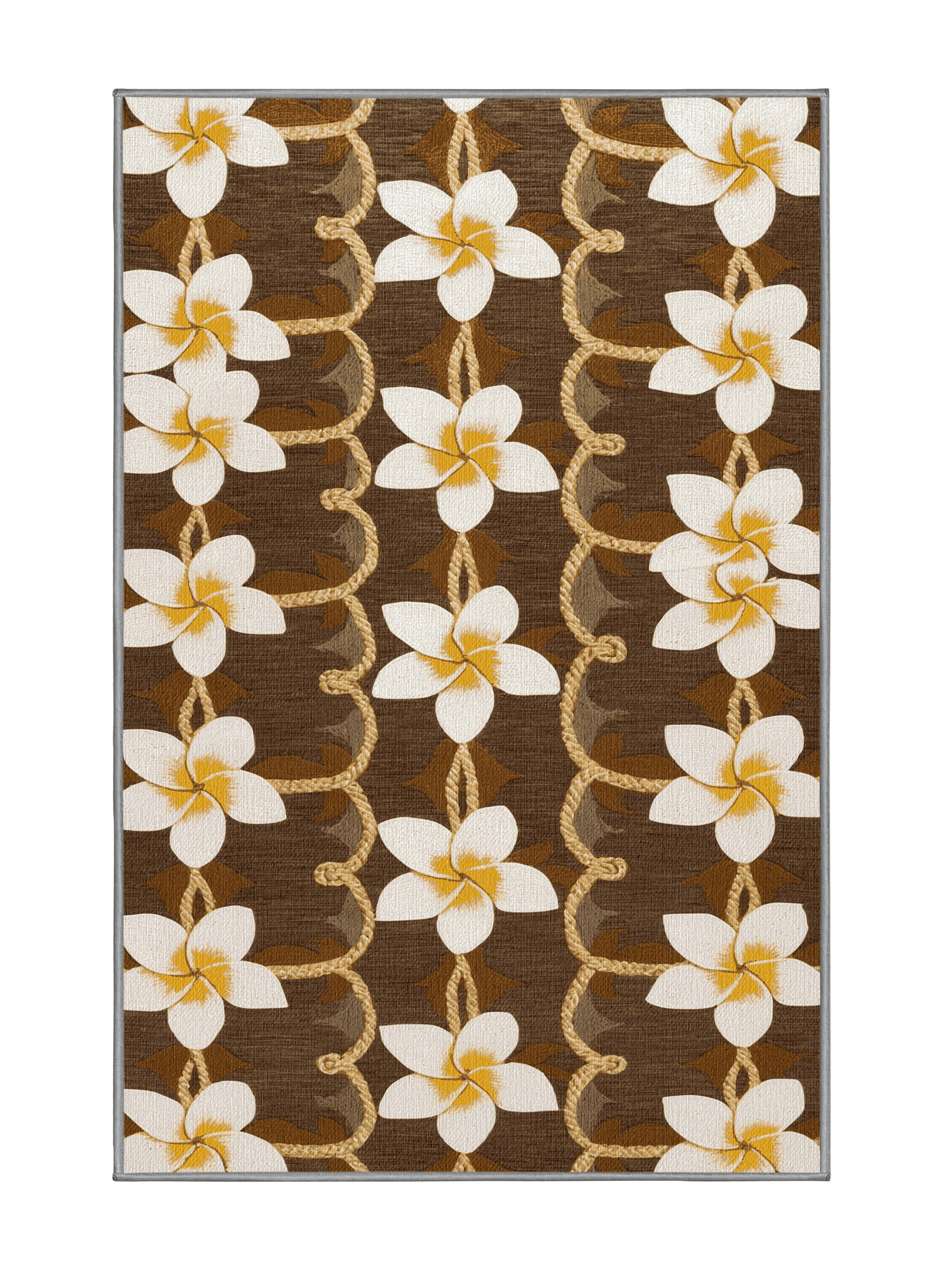 Dakota Fields Washable Plumeria Chain Hawaiian Area Rug | Wayfair
