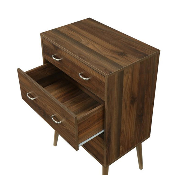George Oliver Devos Midcentury 3 Drawer Chest & Reviews | Wayfair