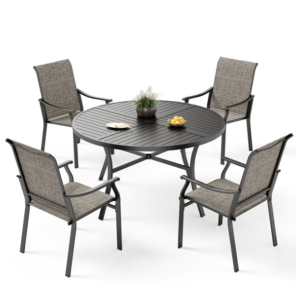 Wildon Home® Basima 4 - Person Square Outdoor Dining Set & Reviews ...