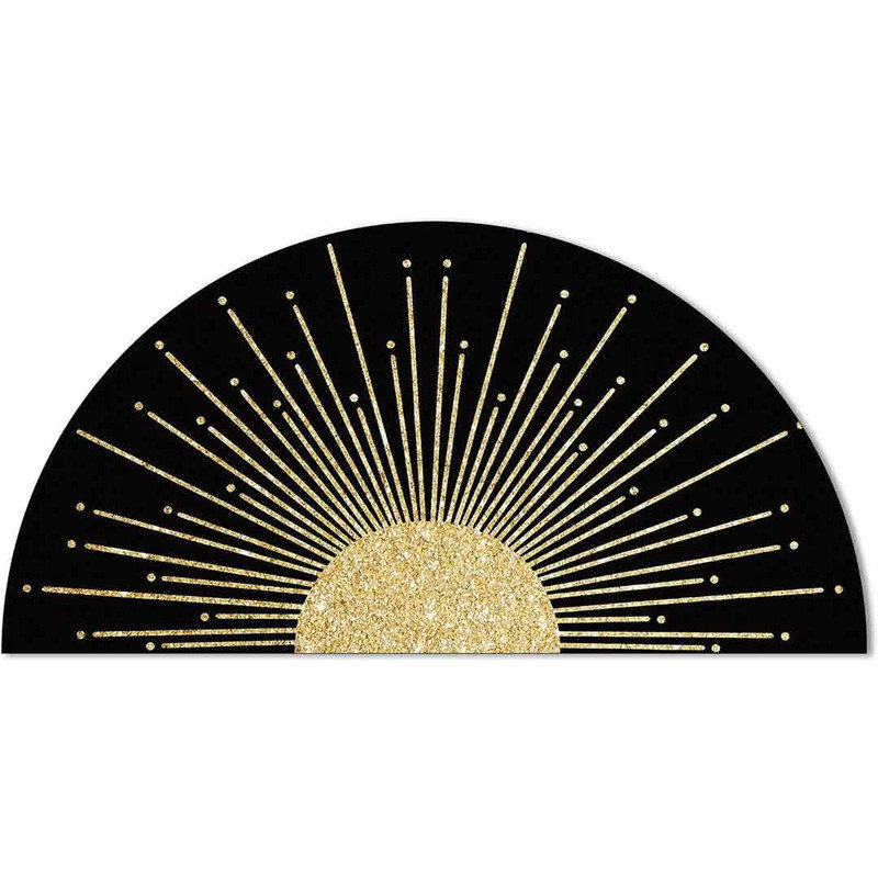 Latitude Run® Boho Sunrise Sunshine Shaped Bath Mat, Mid Century Modern ...