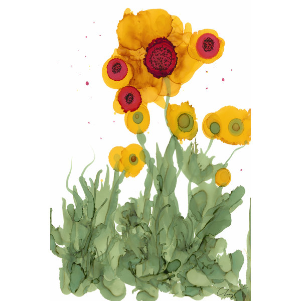 Rosalind Wheeler Poppy Whimsy I by Cheryl Baynes - Wrapped Canvas ...