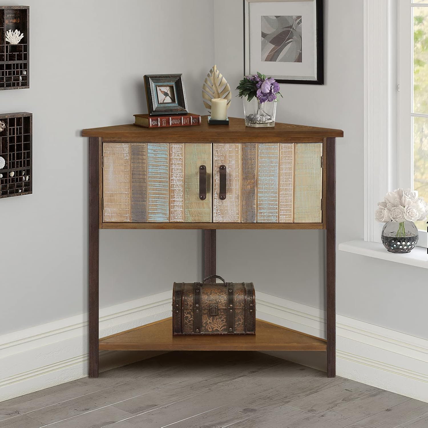 17 Stories Corner Tables For Living Room, Small Corner Table With Storage Cabinet Table Corner ...