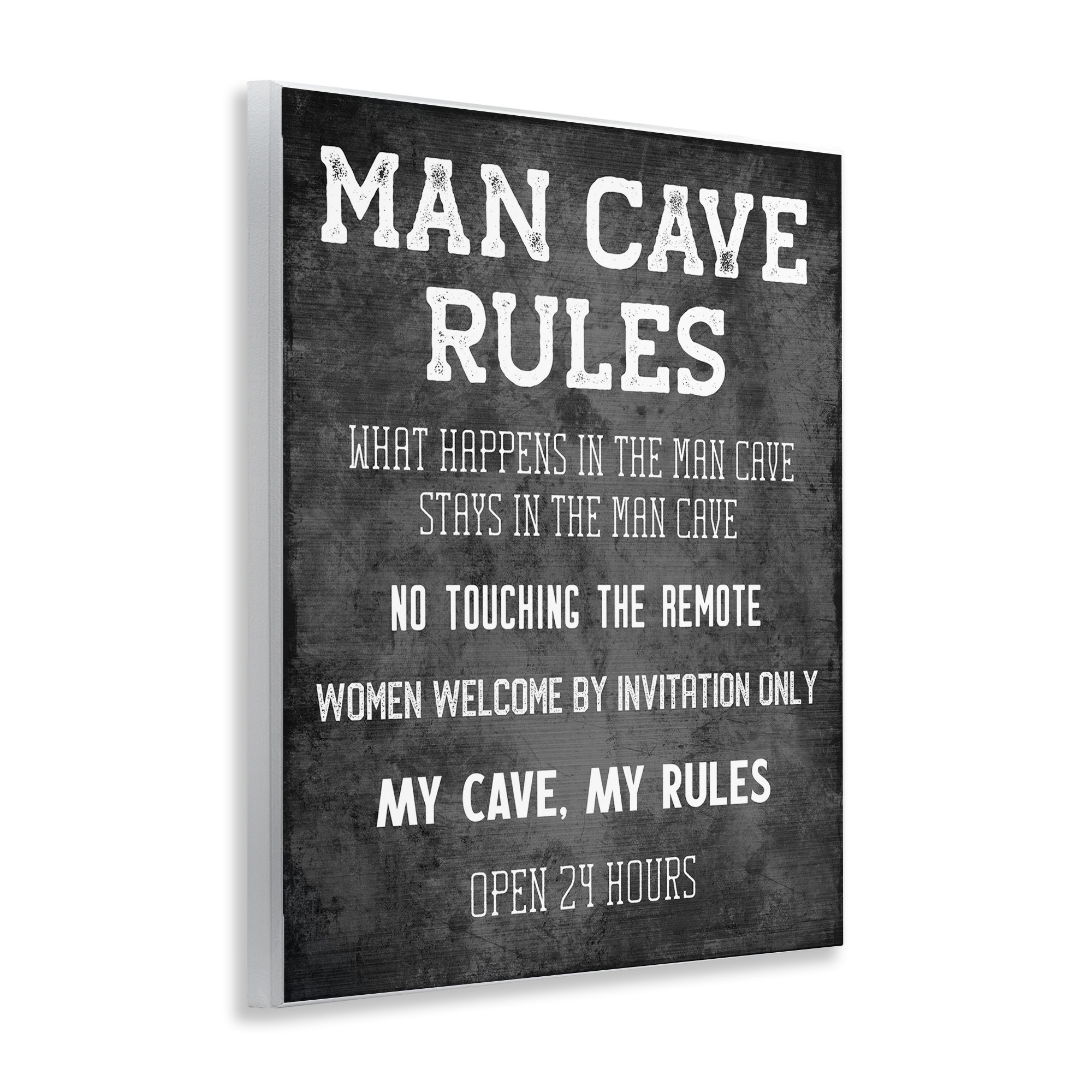 Ophelia & Co. My Man Cave Rules Wall Plaque Art by CAD Designs | Wayfair