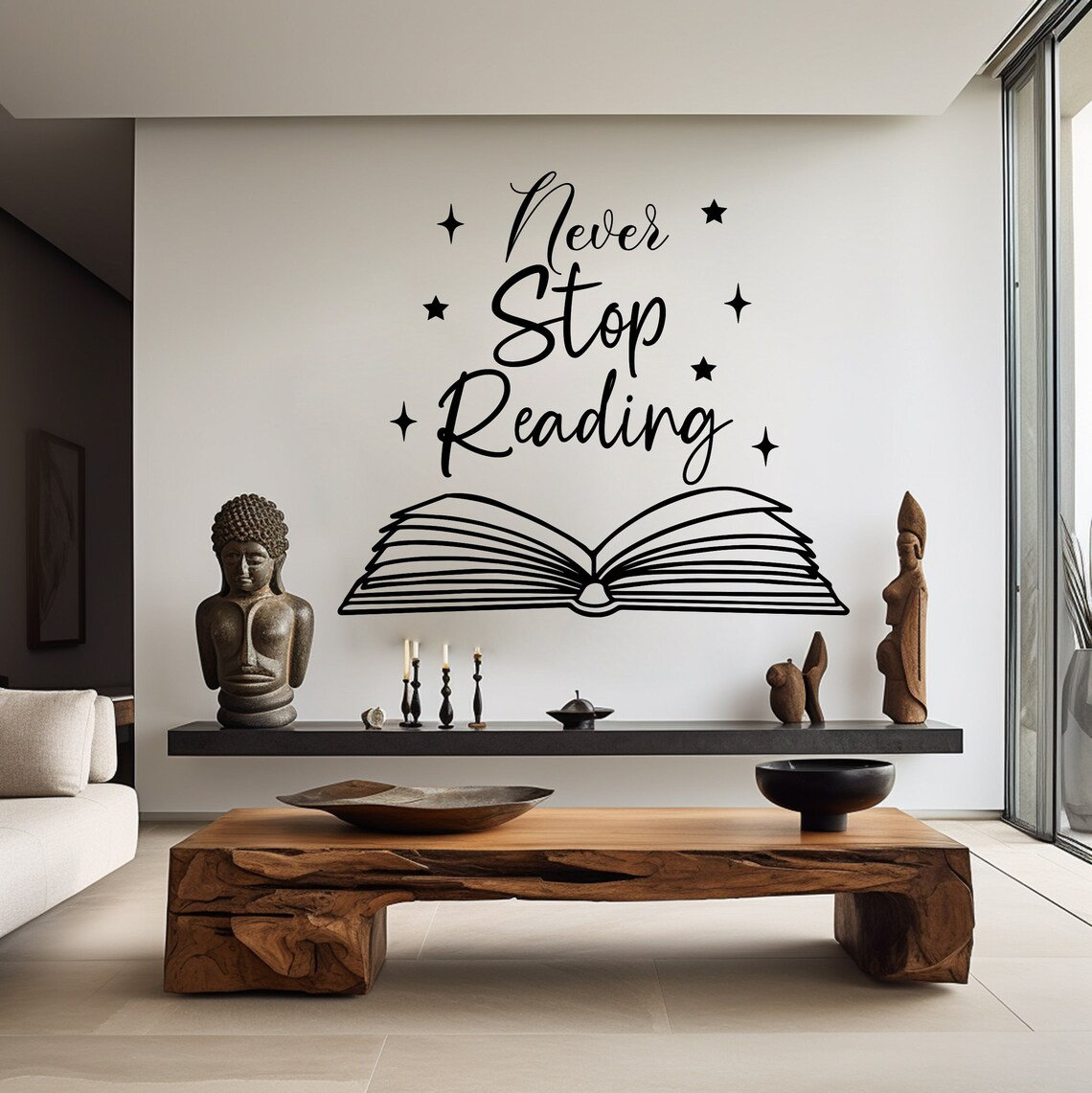 Trinx Never Stop Reading Wall Decal - Wayfair Canada