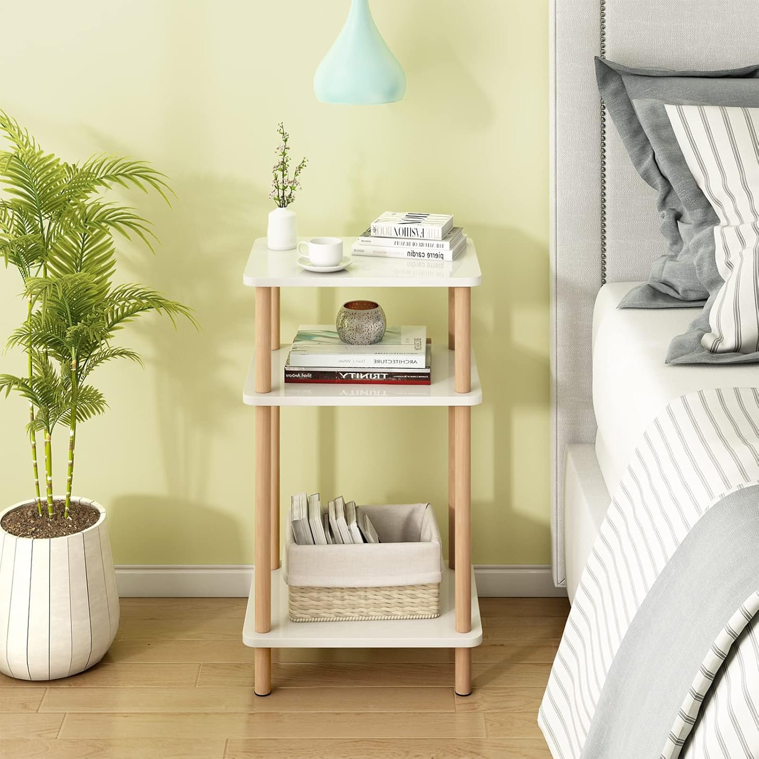 Latitude Run® 3-Tier Side Tables with Storage Rack | Wayfair