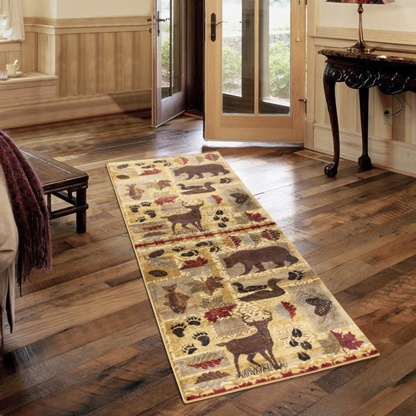 Millwood Pines Rustic Elegance Durable Polypropylene Runner Rug Perfect ...