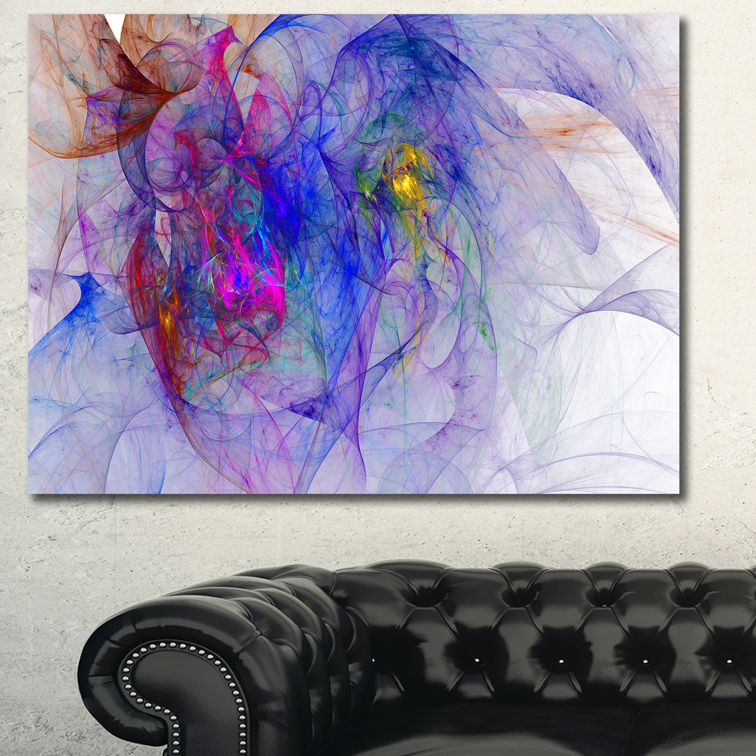 Wade Logan® Blue Mystic Psychedelic Texture - Wrapped Canvas Graphic ...