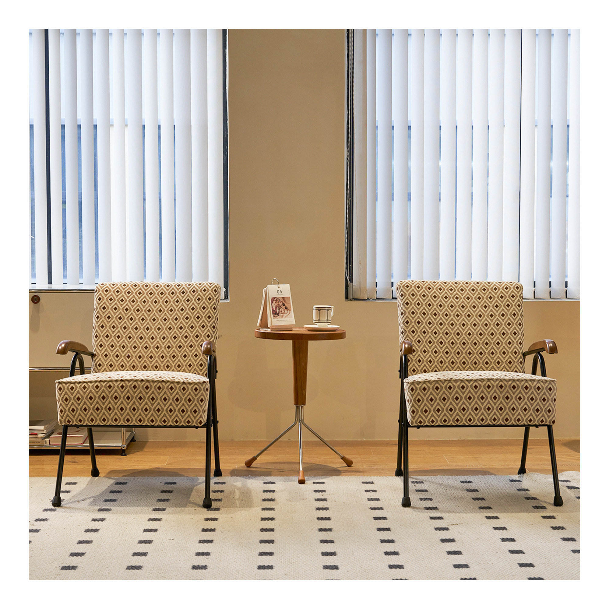 George Oliver Pattern Colorful Fabric Armchair, Modern Accent Chair ...