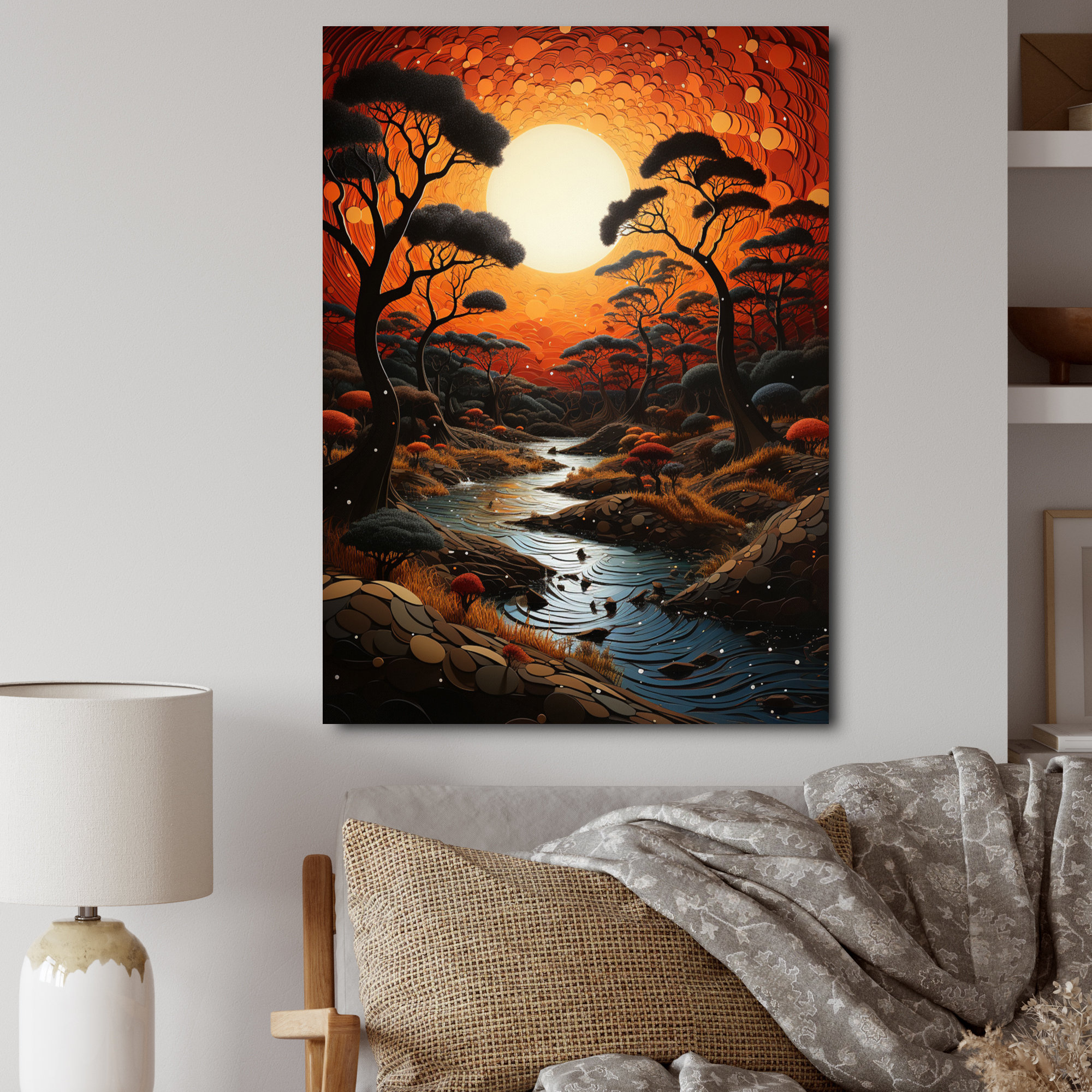 Red Barrel Studio® Buttars African Tribal Sunset III - Print | Wayfair