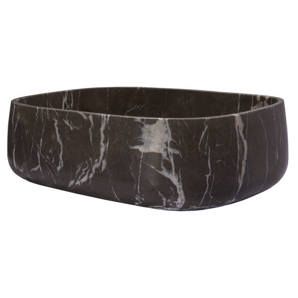 EdenBath Eden Bath 14.75'' Black Stone Rectangular Vessel Bathroom Sink ...