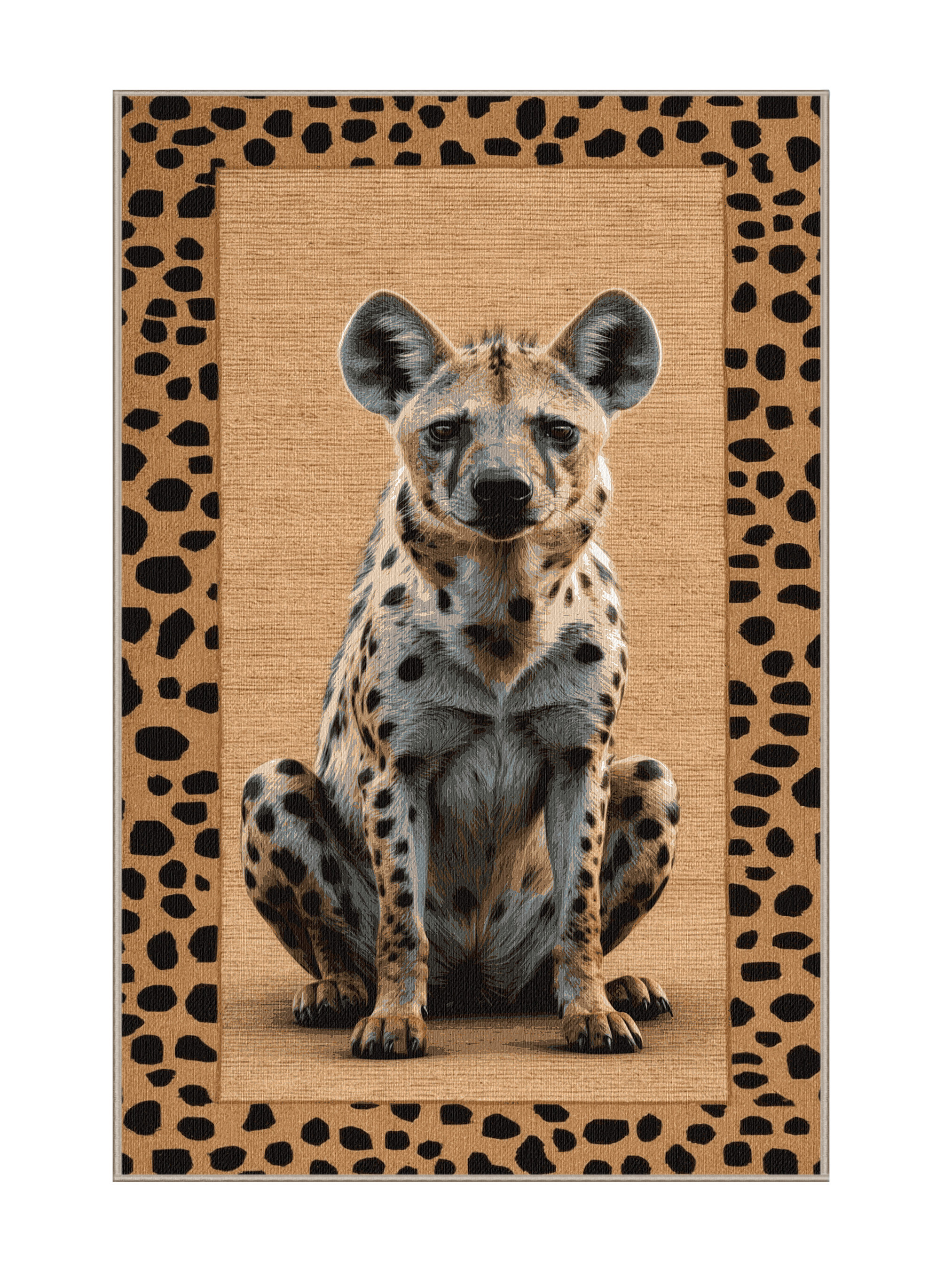 Foundry Select Washable Spotted Hyena Wildlife Area Rug | Wayfair