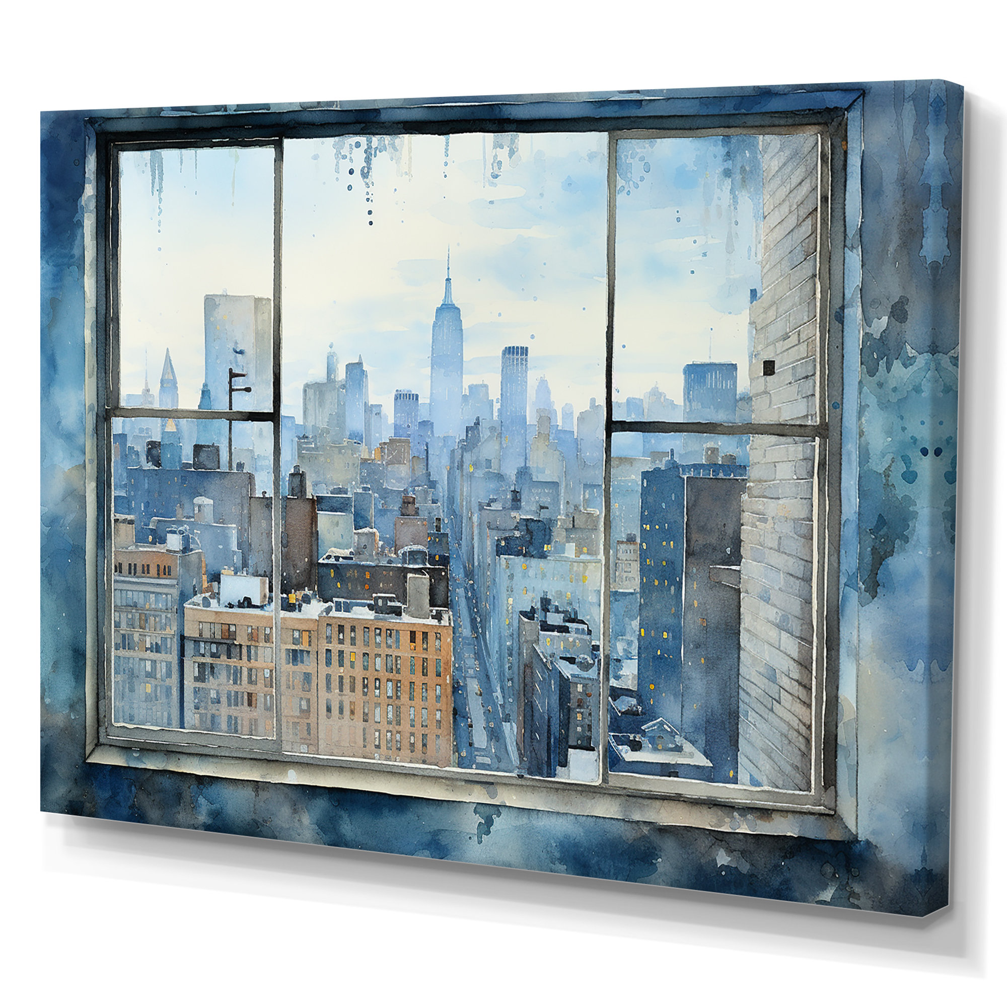 Winston Porter Vintage blue New york window view I - New York City ...