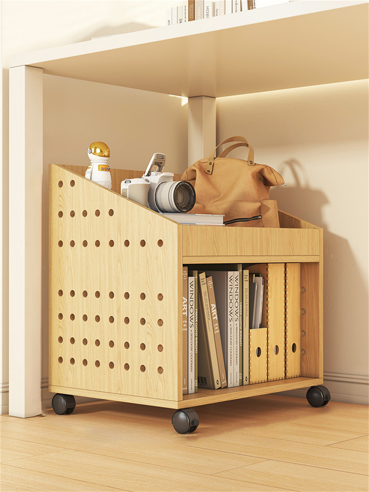 21 Tech Solutions Under Desk Storage Shelf, Desktop Small Bookcase ...