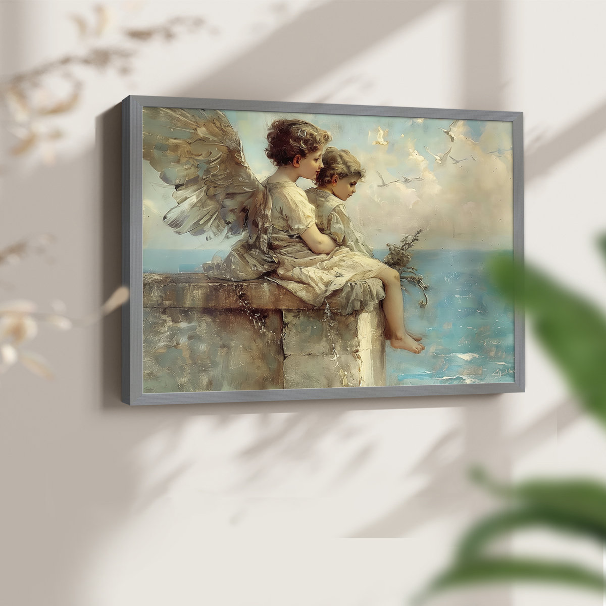 Trinx Angels From Above-CIX -Framed Print - Restickable | Wayfair