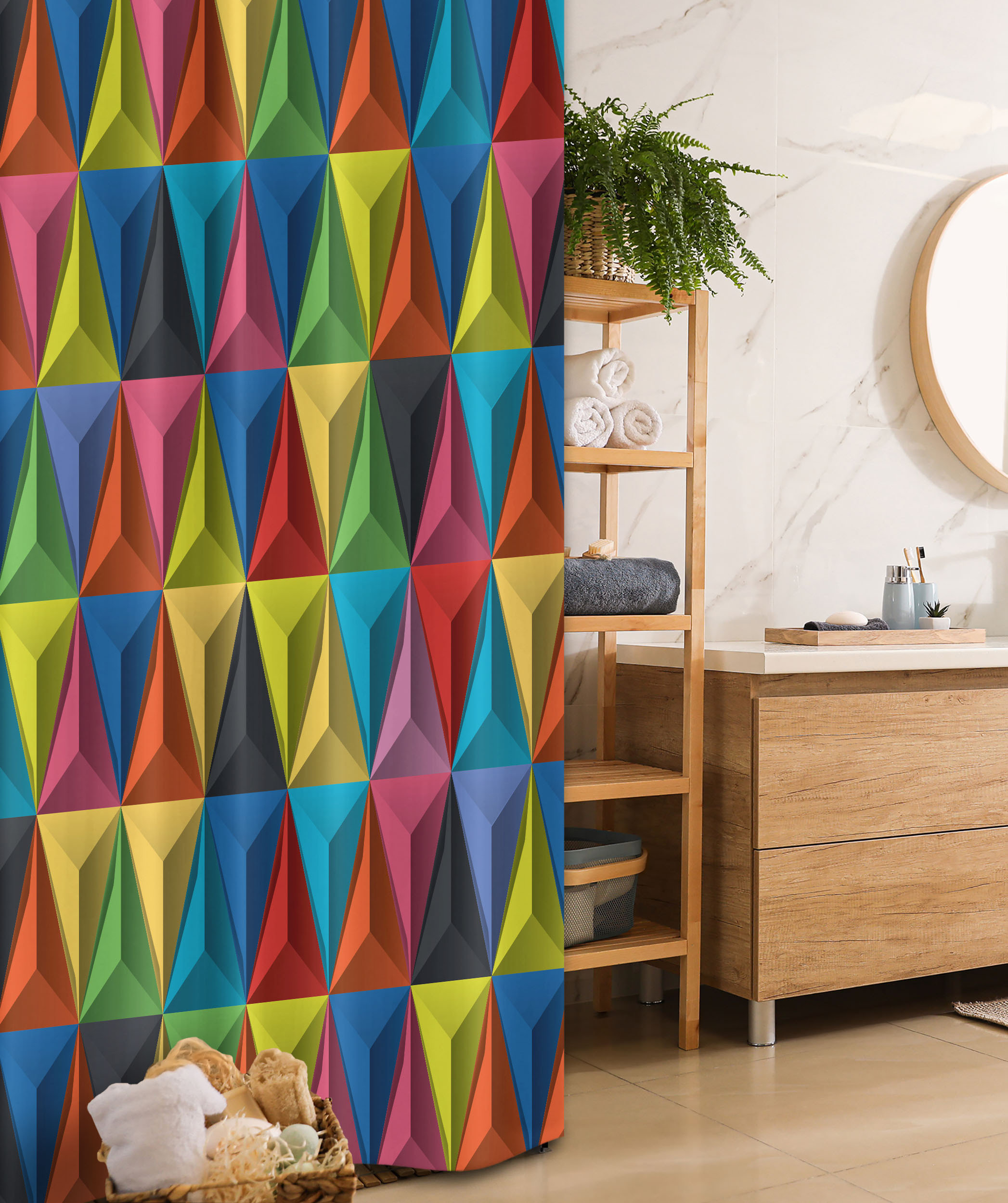 East Urban Home Jamelyn Shower Curtain with Hooks Included | Wayfair