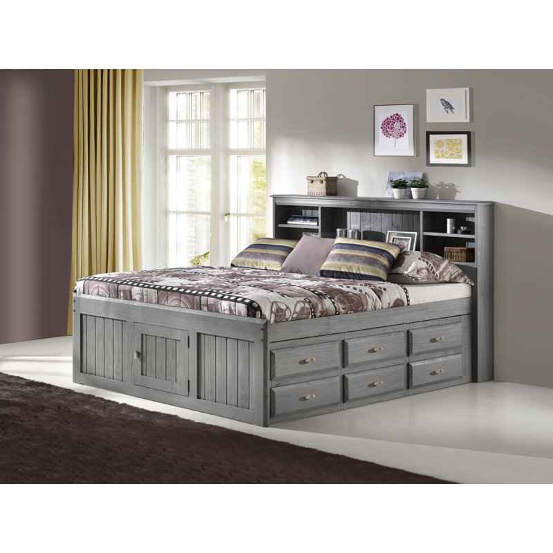 Lark Manor™ Kd Queen Bookcase Bed With 6 Kd Drawers & Reviews | Wayfair
