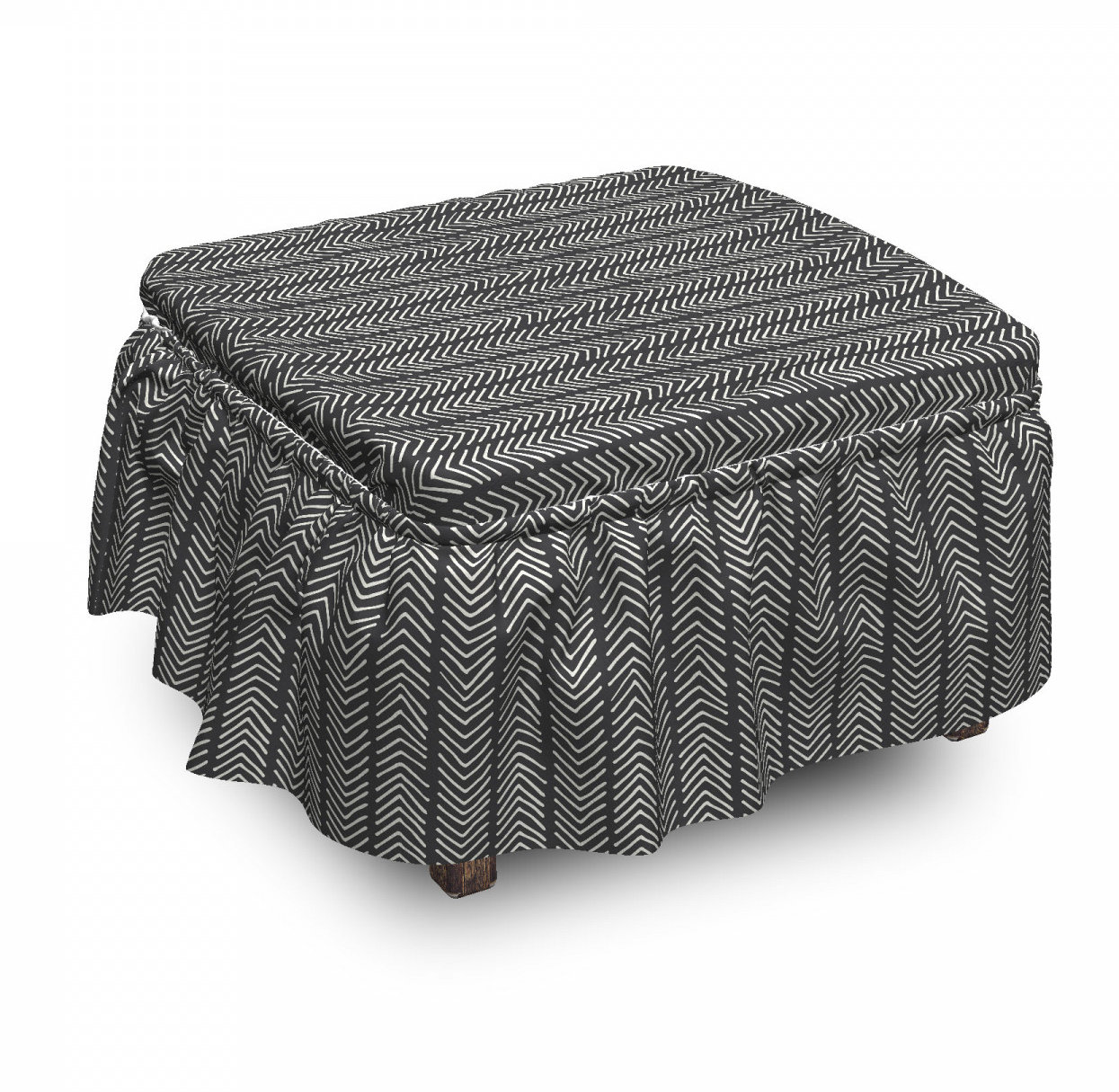 East Urban Home Simplistic Ottoman Slipcover | Wayfair