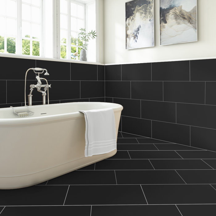 Pixl True Story Textured 12'' W x 24'' L Porcelain Throughbody Singular ...