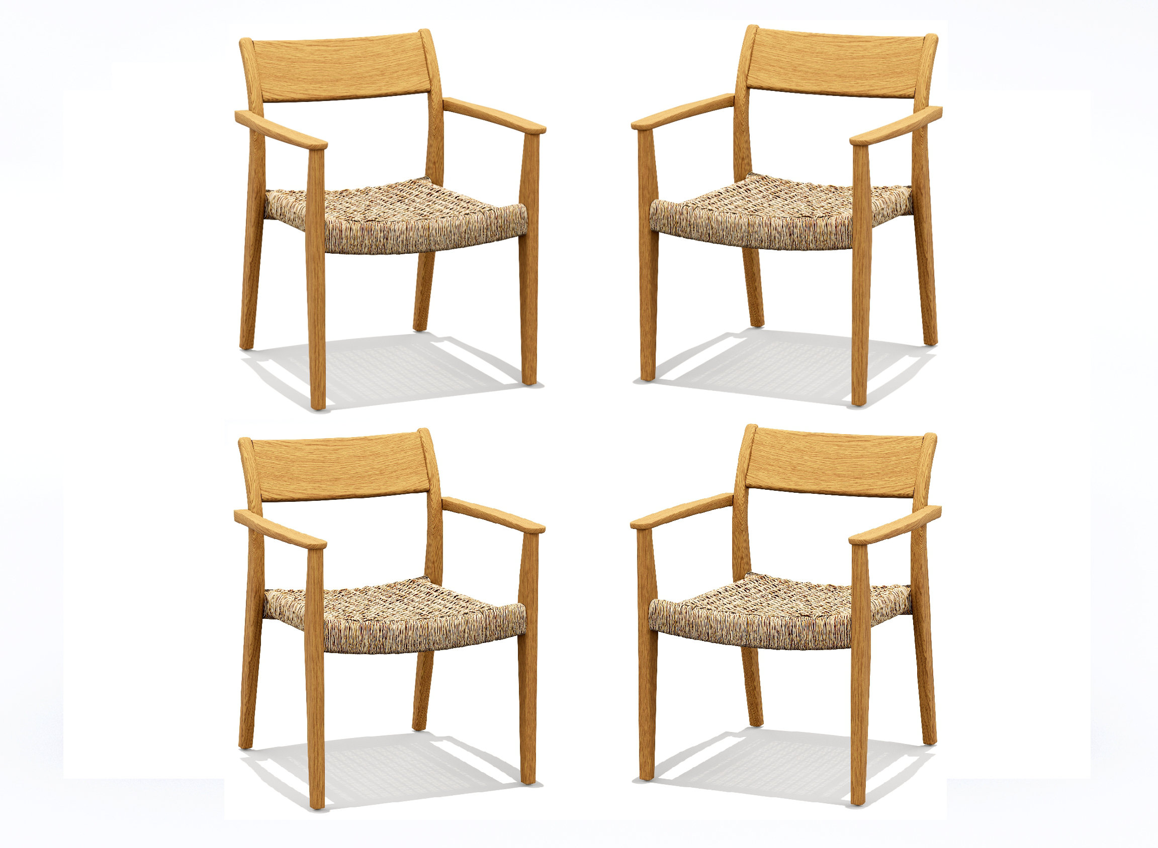 Teak Smith Amilo Outdoor Dining Armchair | Wayfair