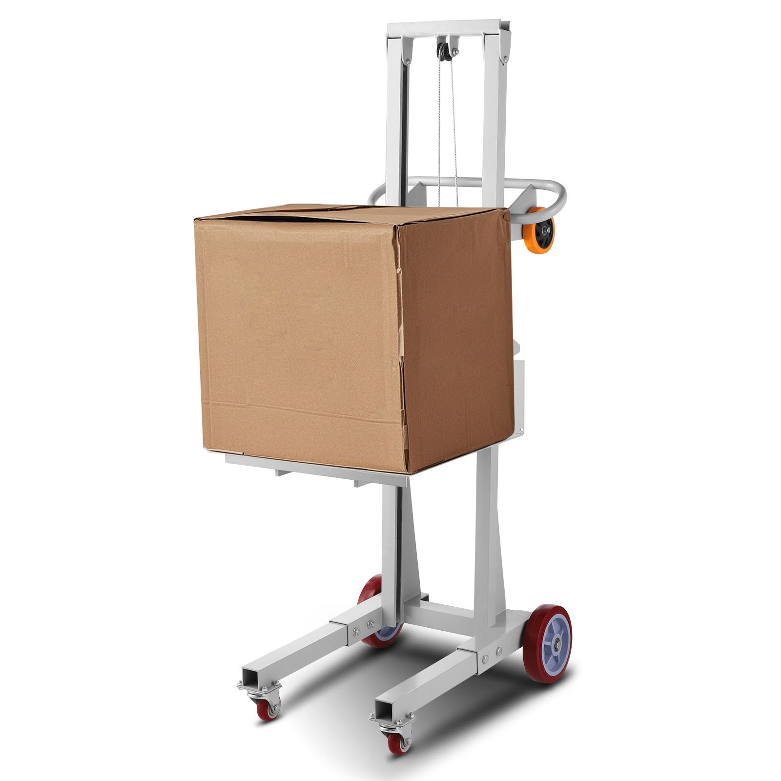 VEVOR Material Lift Winch Stacker, 400 lbs Capacity Pallet Truck Dolly ...