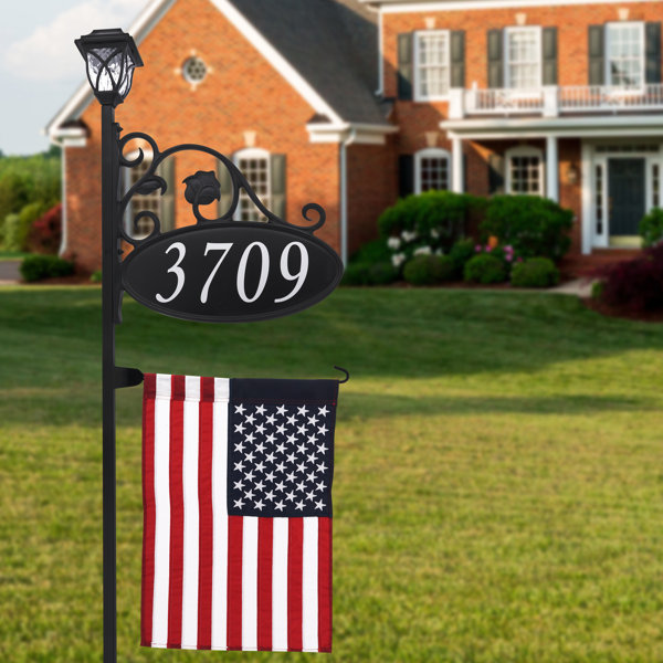 Address America Park Place Oval Double-Sided Reflective Address Sign ...