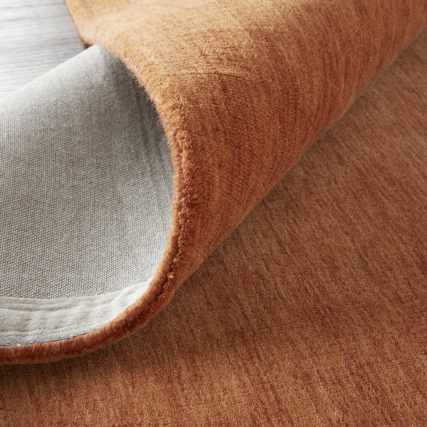 Wade Logan® Ameia Handmade Hand Loomed Wool Orange Rug & Reviews | Wayfair