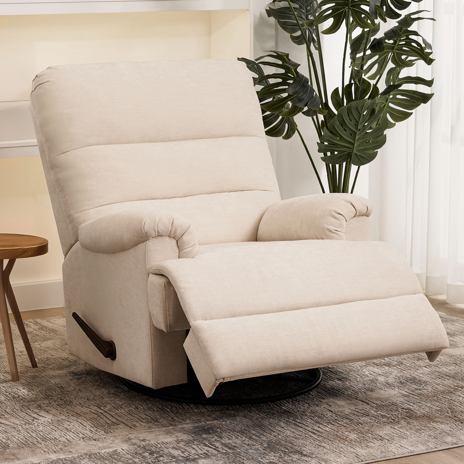 Latitude Run® Marinke Manual Swivel Rocker Recliner Chair Glider With ...