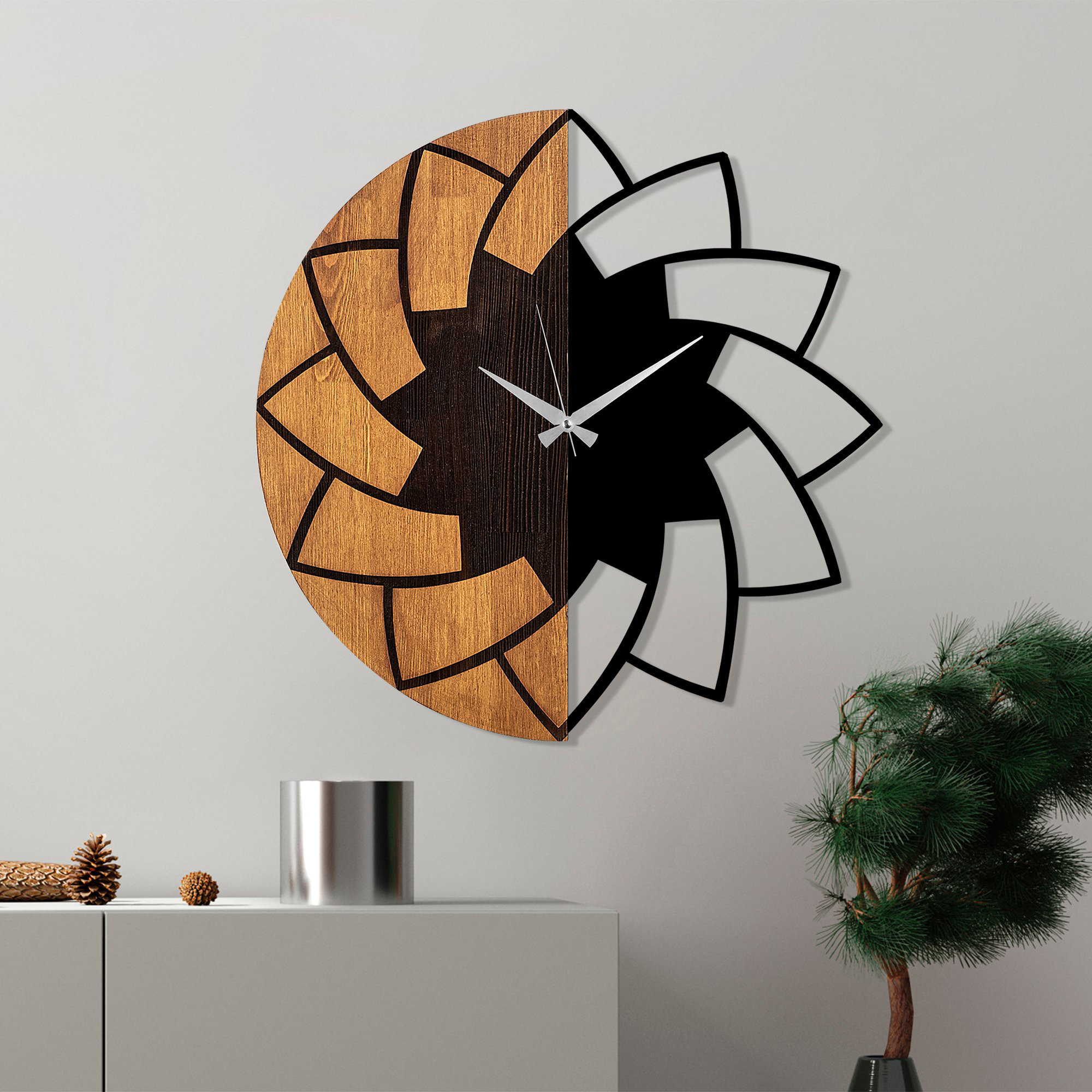 Ivy Bronx Decorative Wooden Wall Clock | Wayfair