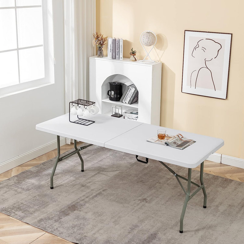 Famis Corp 72'' Plastic Rectangular Portable Folding Table | Wayfair